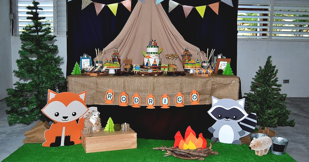 Happy Birthday Decor for Camp Themed Birthday Party
